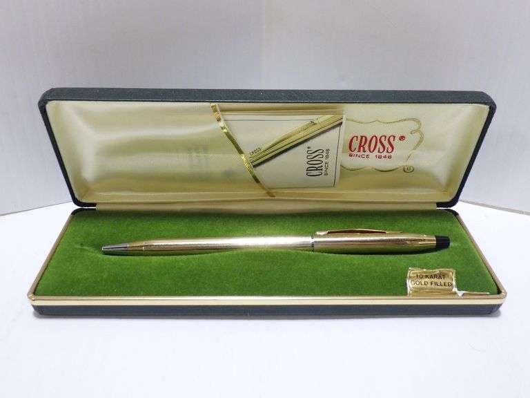 Older 10K gold filled cross pen, in original box, excellent - Albrecht ...