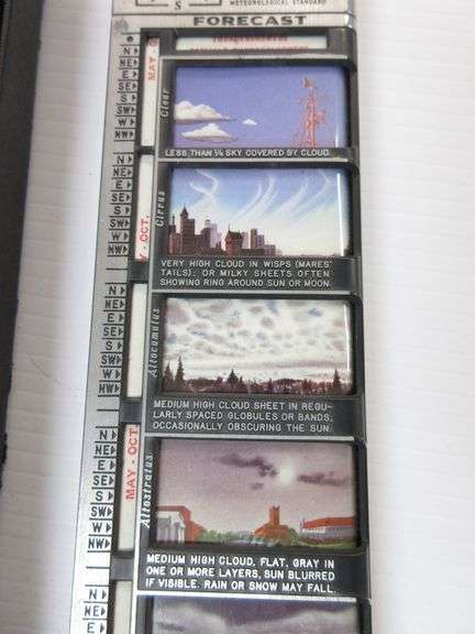 Vintage 1949 weather guide forecaster meteorological guide with compass ...
