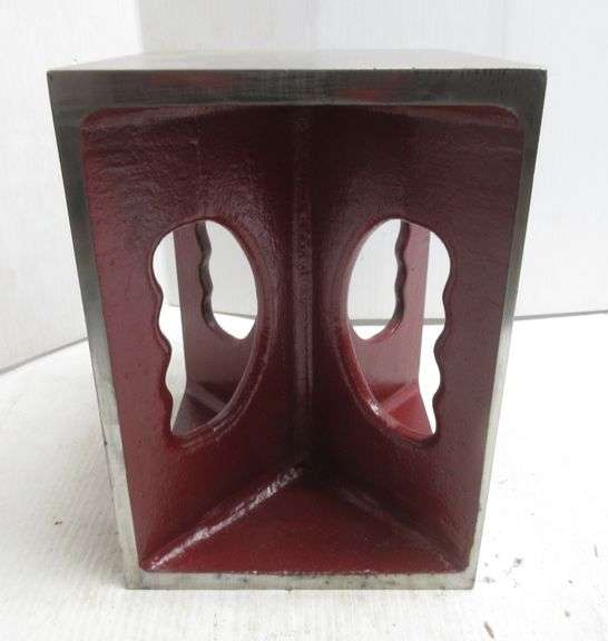 Scraped machinist cast iron riser block, 7"W x 7"D x 10"H, excellent ...