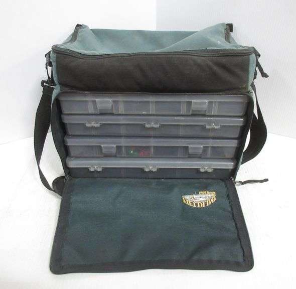 Soft sided fieldline tackle box, includes (4) plastic boxes for tackle ...