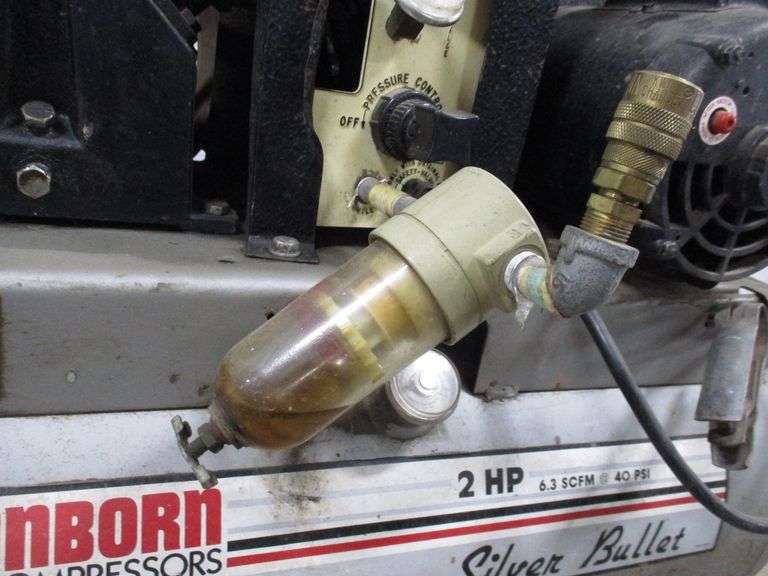 Sanborn Silver Bullet 2 HP air compressor - Albrecht Auction Service