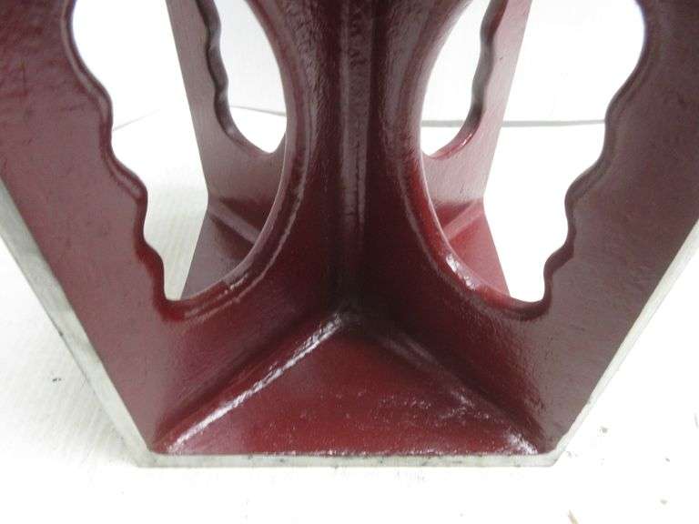 Scraped machinist cast iron riser block, 7"W x 7"D x 10"H, excellent ...