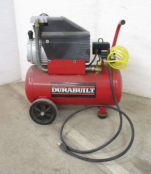 Durabuilt air compressor, 120V, 13 Amp, 60 Hz, 6-Gallon tank with hose ...