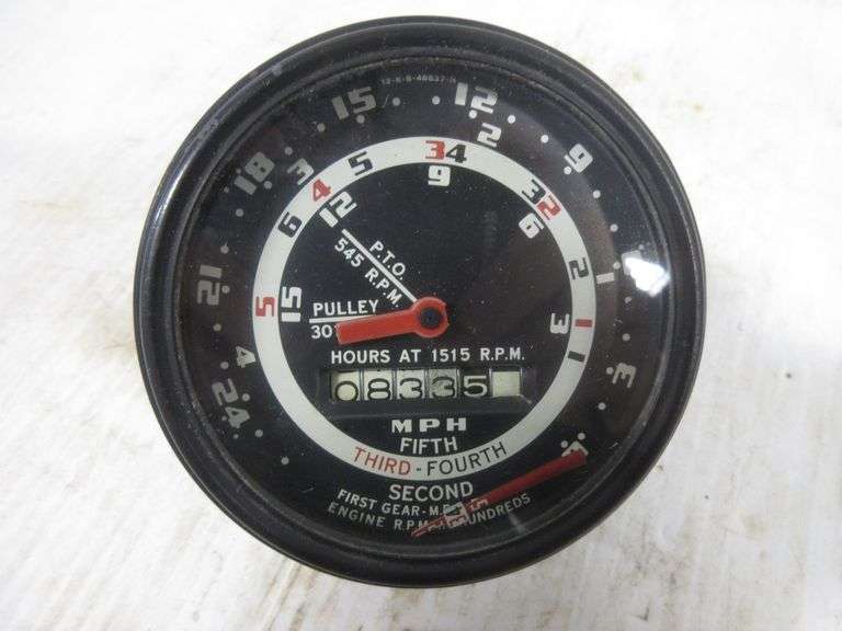 Original 1955 Farm Tractor Tachometer with first gear MPH tenths and ...