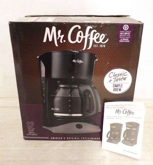 Mr. Coffee Maker, 12-cup brew, never used - Albrecht Auction Service