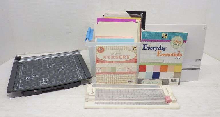 Cardstock for scrapbooking and card making, Large paper cutter, and a ...