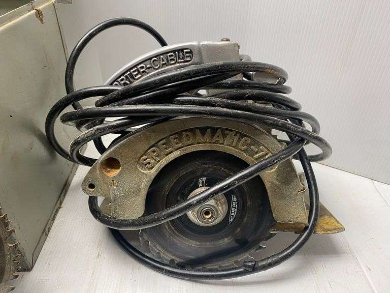 Porter-Cable speedmatic no. 75 circular saw with extra blades, works ...
