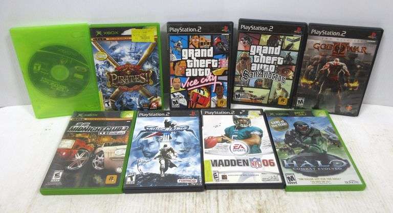 (9) XBOX and Playstation 2 games, great - Albrecht Auction Service