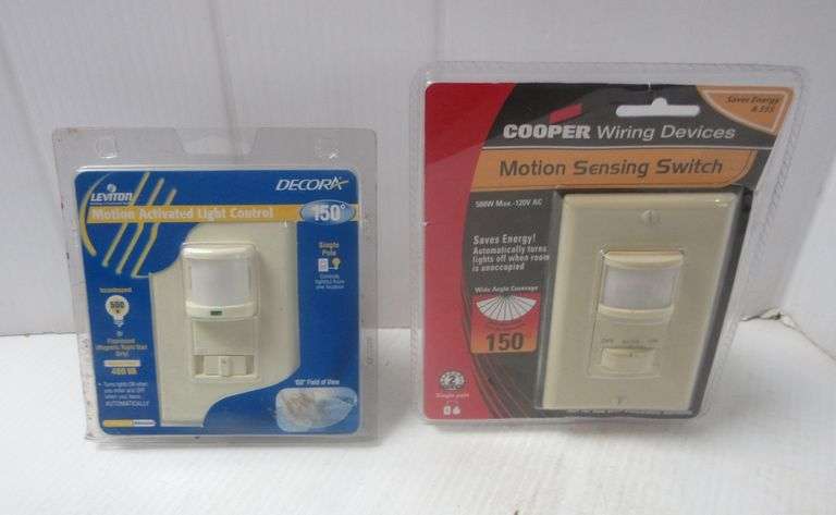 Leviton motion activated light control, single pole; Cooper motion ...