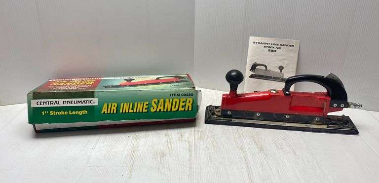 Central Pneumatic air inline sander, used once - Albrecht Auction Service