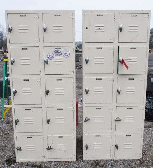 (2) Locker units, 30" x 21" x 72", in good condition - Albrecht Auction ...