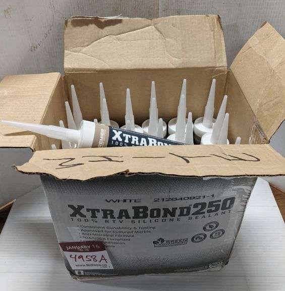 Xtra bond 250 100% RTV silicone sealant-white, NIB - Albrecht Auction ...