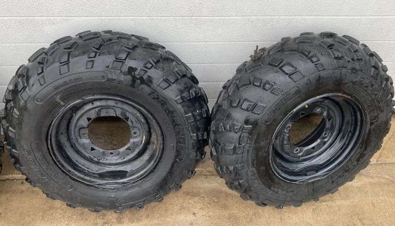Polaris Ranger 4-Bolt Wheels and Tires, include: (2)-Rear Wheels with ...