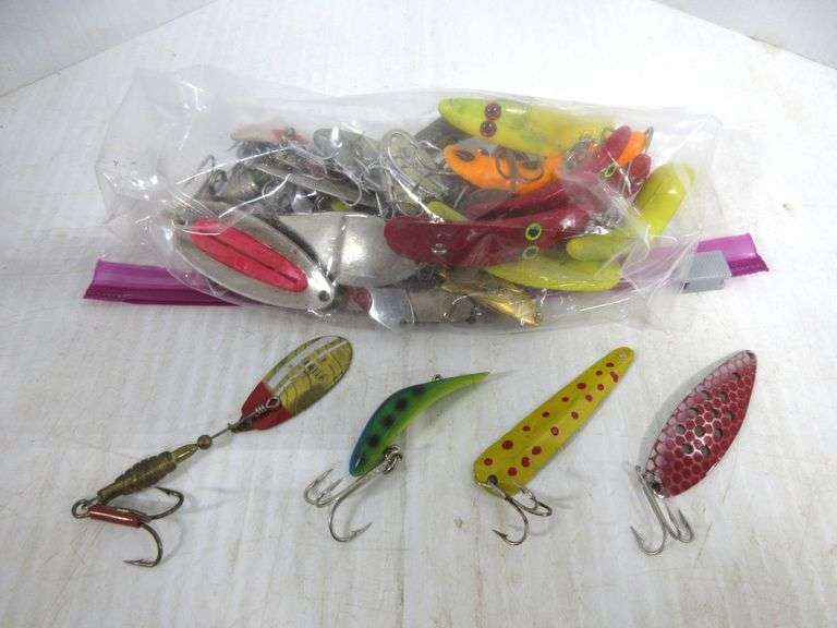 (22) Assorted fishing spoons: 1- Spinner, 10- Flatfish - Albrecht ...