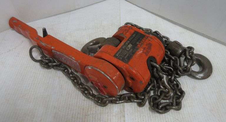 3/4-Ton Chain fall hoist, great - Albrecht Auction Service