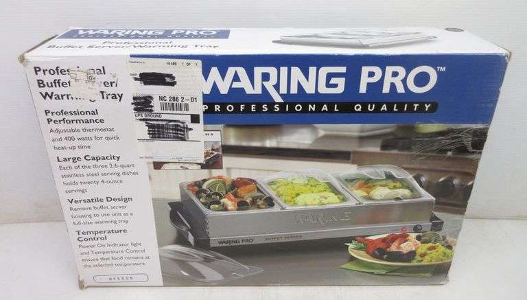 Waring Pro professional buffet server and warming tray with (3) 2 1/2 ...