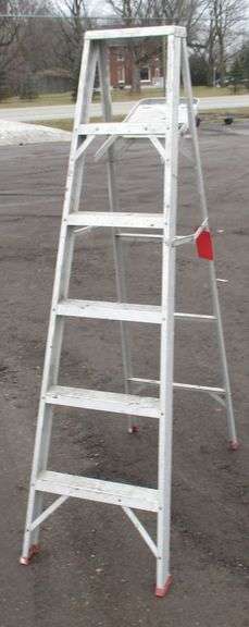 6' Aluminum step ladder, used - Albrecht Auction Service