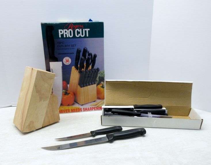 13-Piece Rogers Pro-Cut cutlery set in box, never used - Albrecht ...