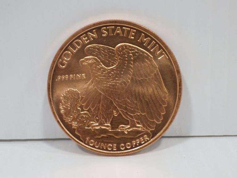 (20) 1 oz. .999 Copper rounds with five designs, new - Albrecht Auction ...