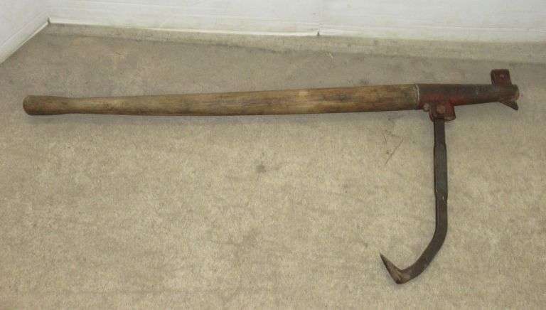 Antique kant hook, had 65 year old farm repair to hook, 42"L, nice, used, solid - Albrecht ...