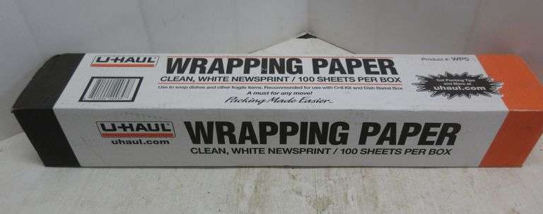100 Sheets of U-Haul wrapping paper, new - Albrecht Auction Service