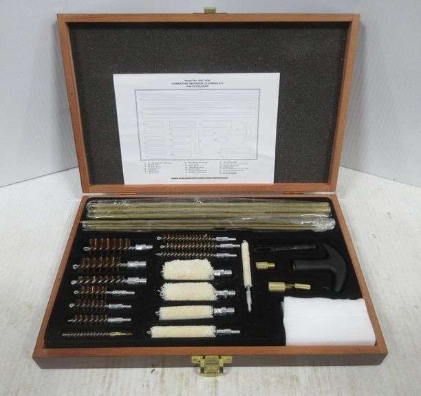 Gunmaster universal gun cleaning kit, wood box, UGC-76W, cleans most ...