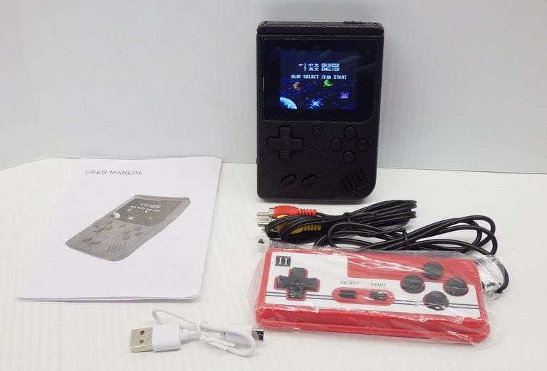 Retro mini-handheld video game console, with (400) built-in games, like ...