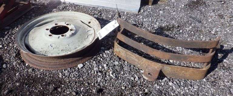 Ford 2N, 9N, 8N tractor front guard with hitch and a front rim, wilfit ...