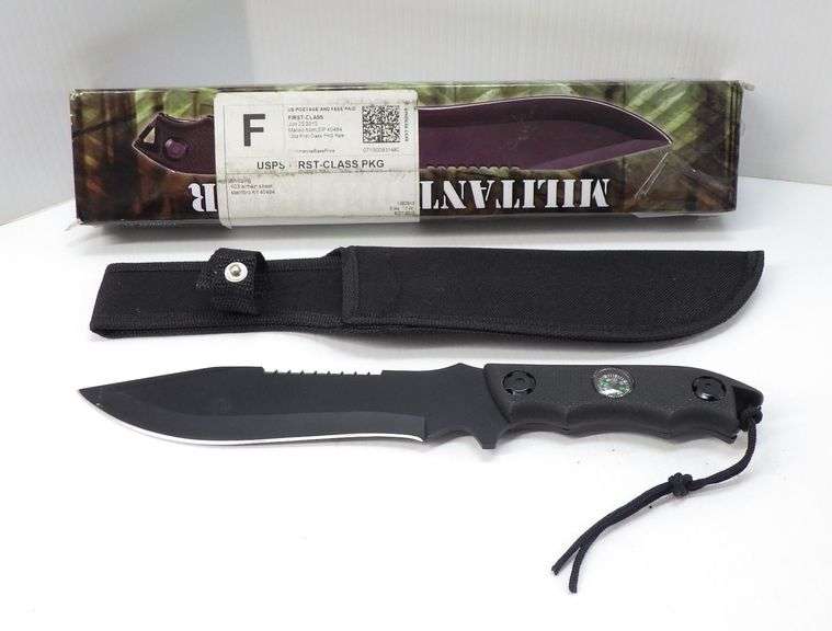 12" Militant knife with compass - Albrecht Auction Service