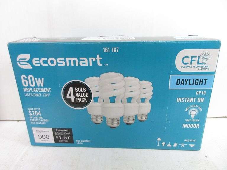 Large variety of light bulbs, includes: DTE, Echo Smart, GE, Sunbeam ...
