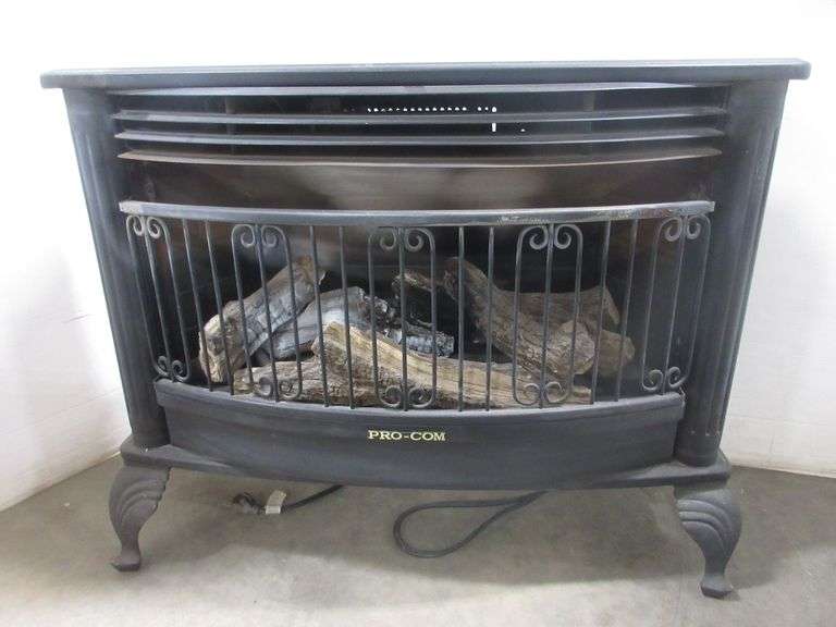 Pro-Com gas heater with blower, 28,000 BTU, 32"W x 11"D x 25"H, works ...