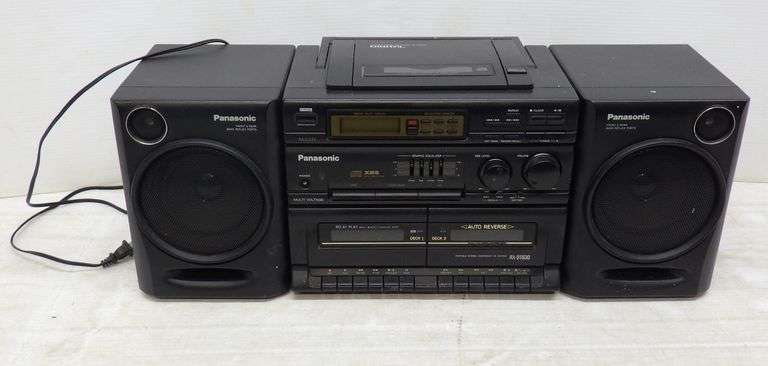 Older Panasonic portable stereo system, 25 1/4"W x 7 1/4"D x 9 1/4"H ...