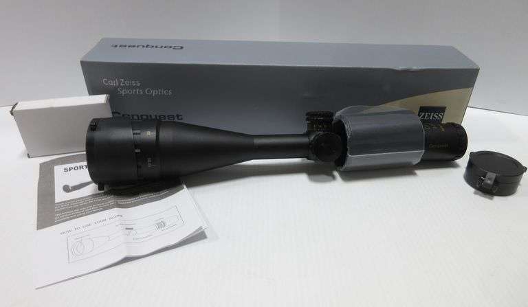 Zeiss rifle scope, 6-24x50AOE, has sun shade, flip-up covers and rings ...