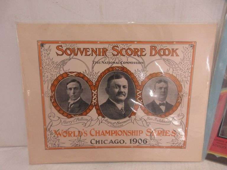 Chicago Cubs score cards and programs, and (2) Souvenir scorebooks ...