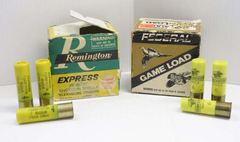 (25) Rounds of Remington and Winchester, 20-gauge, 6-shot; (23) Rounds ...