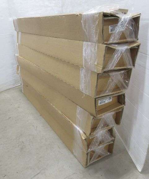 (7) Boxes of baseboard trim, 10-boards per box, oak color, each board ...
