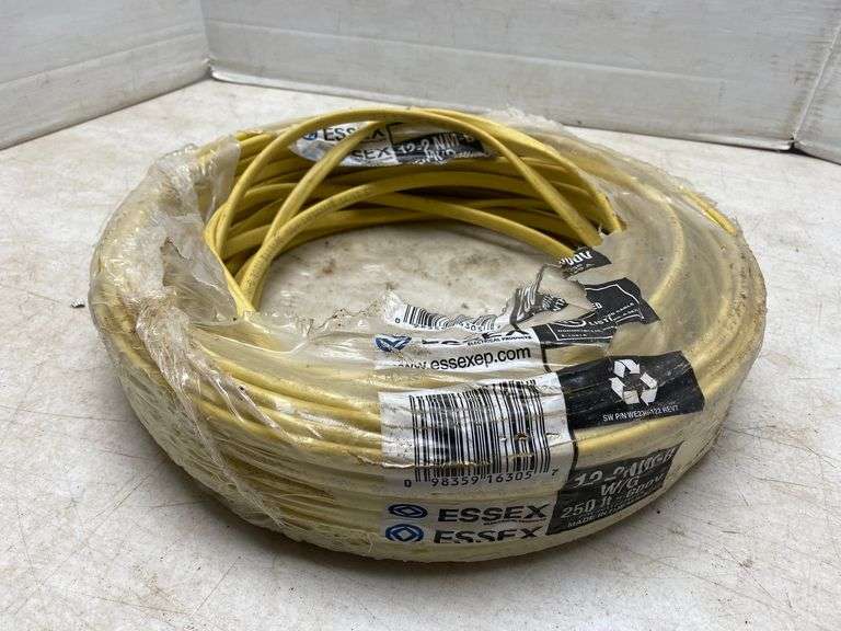 Heavy duty 12-2 wire with ground, approx. 120' and 10 lb. of wire ...