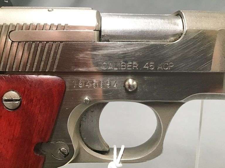 Interarms Star PD .45 ACP, Stainless with Rosewood Grips, Signs, and 7 ...