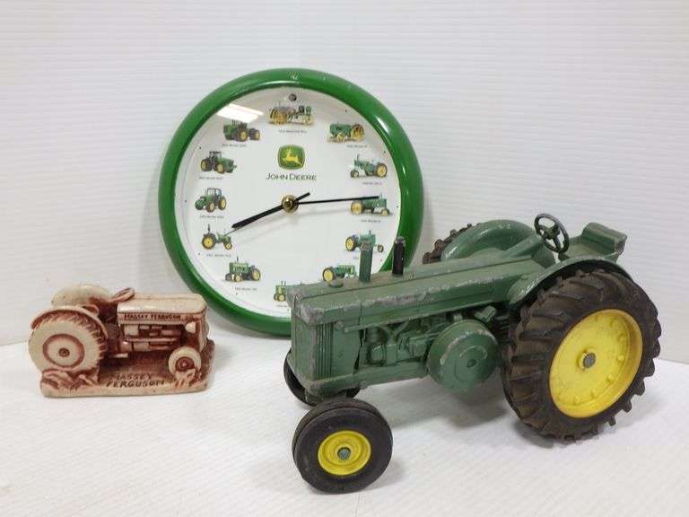 John Deere tractor clock and Massey Ferguson tractor, limited edition ...