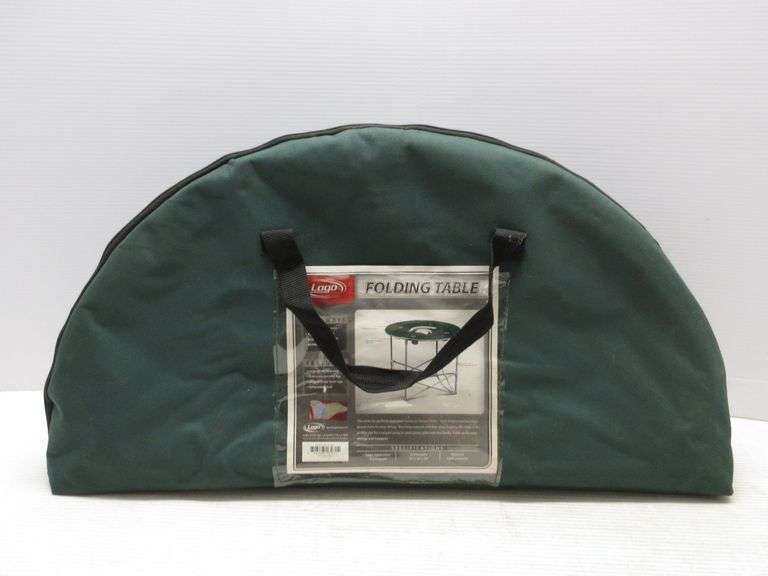 Logo folding Michigan State table with case, 30" surface area ...