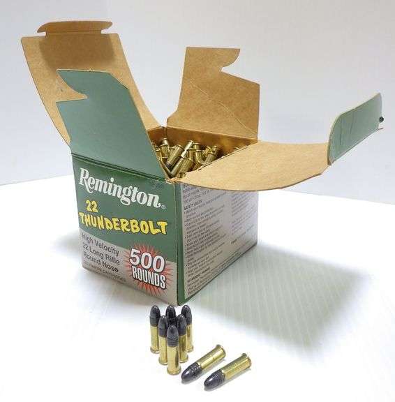 (500) Rounds of Remington high velocity .22 LR rimfire ammo - Albrecht ...