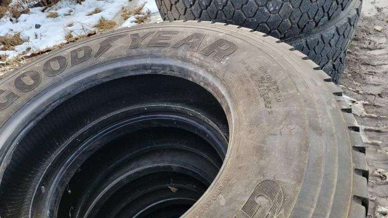 This item Selling ABSOLUTE! ~~~ (4)-Goodyear 12-22.5 Tires at 50-75% ...