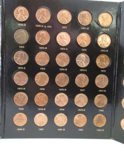 (3) Lincoln penny sets: 1- Lincoln Memorial penny coin collection, 1959 ...