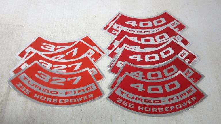 (30) 1960's and 1970's Chevy 327, 350, 400 Air Cleaner Decals, NOS ...