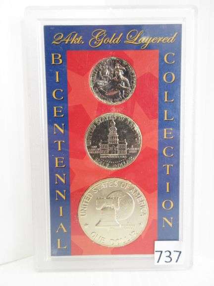 24K Gold layered 1976 bicentennial coin collection - Albrecht Auction ...