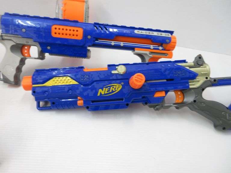 Nerf 'n Strike raider rapid fire CS-35 blaster , Nerf longstrike CS-6 ...