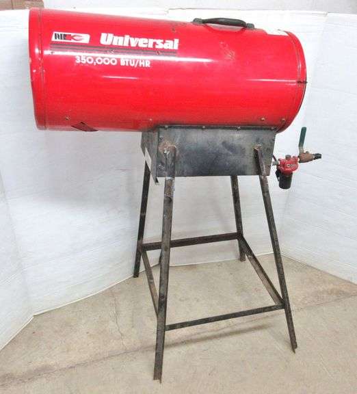 Universal natural gas heater, 350,000 BTU/HR - Albrecht Auction Service