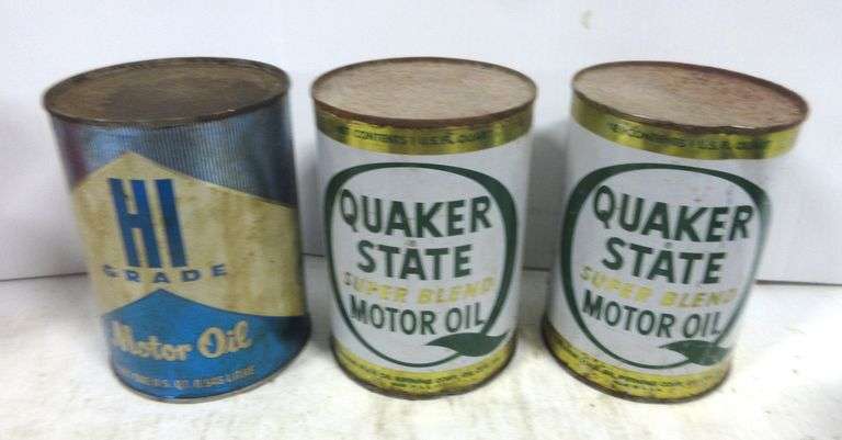 Citgo Oil Can; HI Grade Oil Can; Glass Oil Bottle; Valvoline Oil Can (2 ...