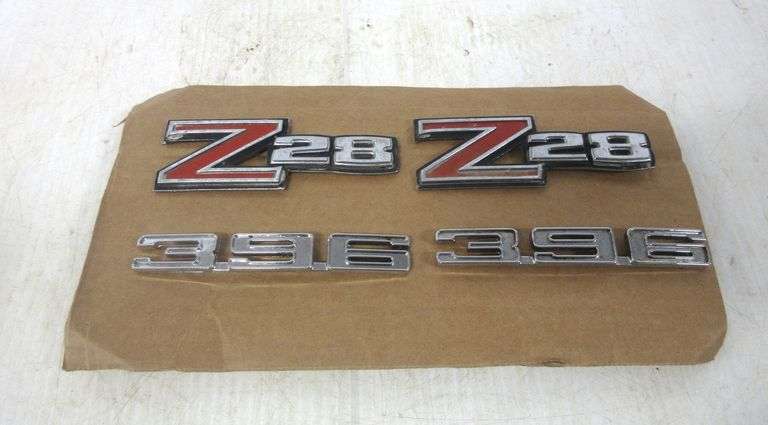 Set of Chevy Camaro, "Z28," emblems and, "396," emblems, in good ...
