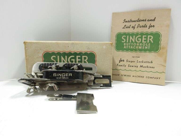 Old Singer buttonhole attachment, 121795, in very good condition, with ...